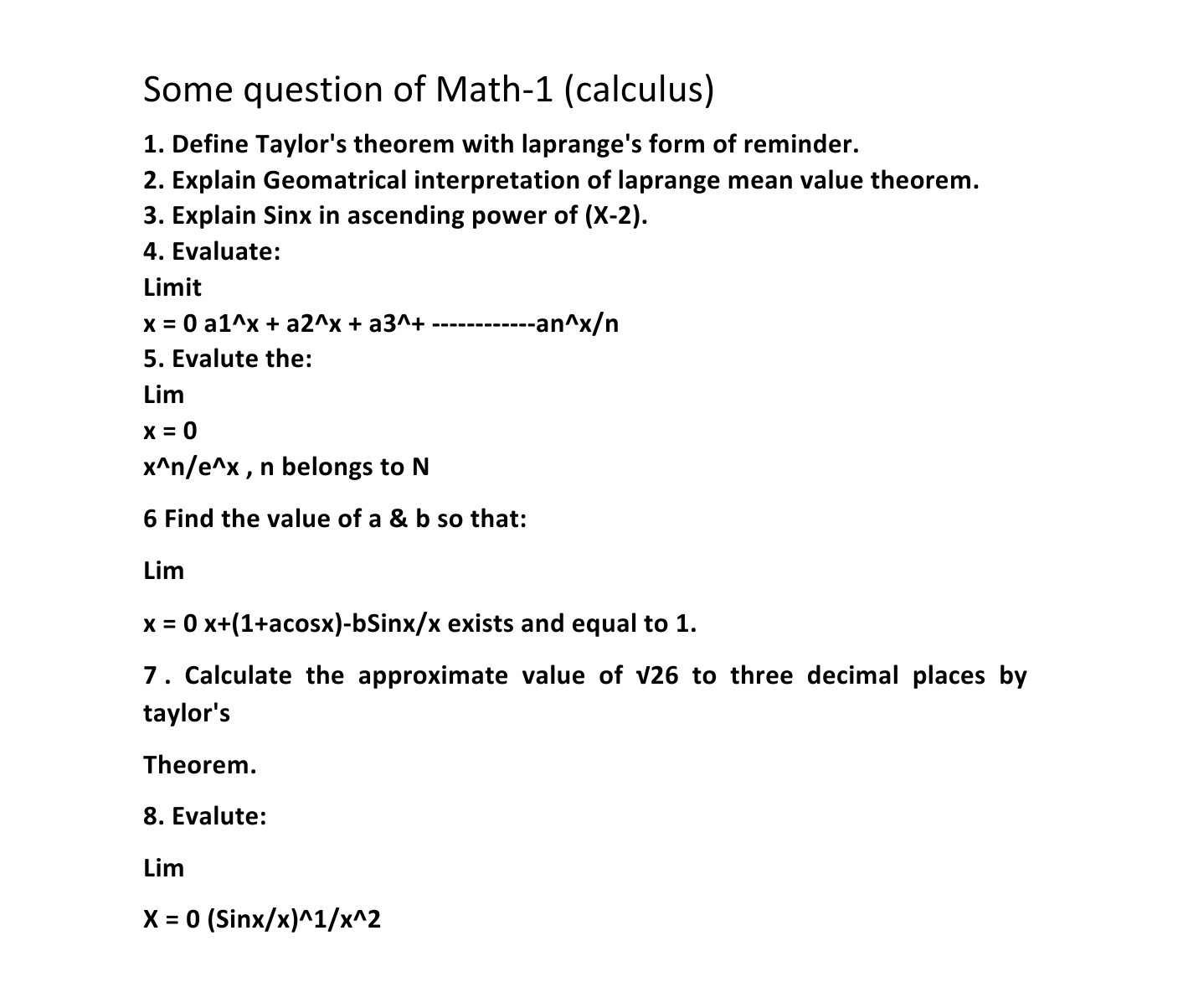 MATH-1 IMPORTANT - BHAJAN GYAN EDUCATION